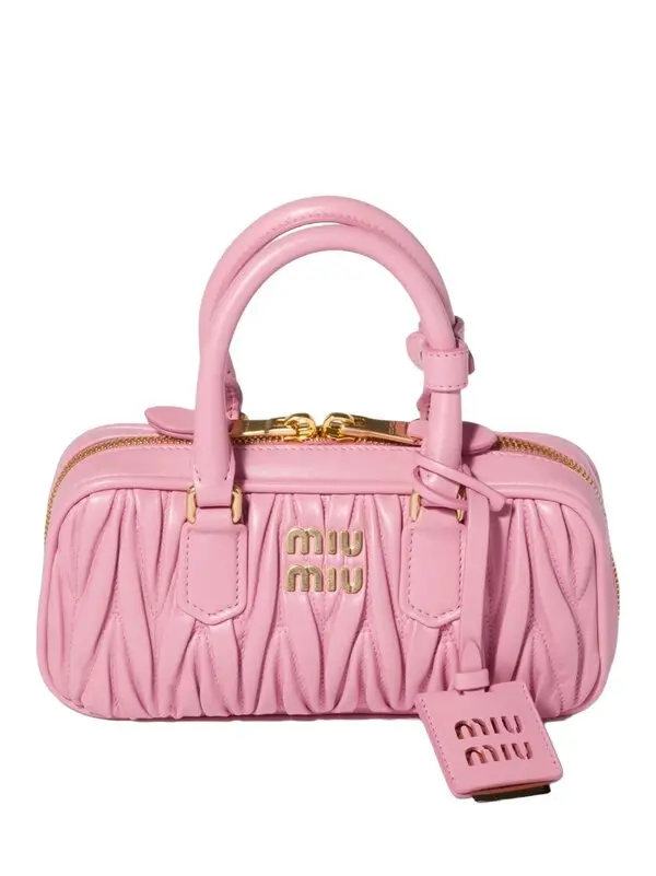 Miu Miu Arcadie Matelassé Nappa Leather Mini-bag - Pink