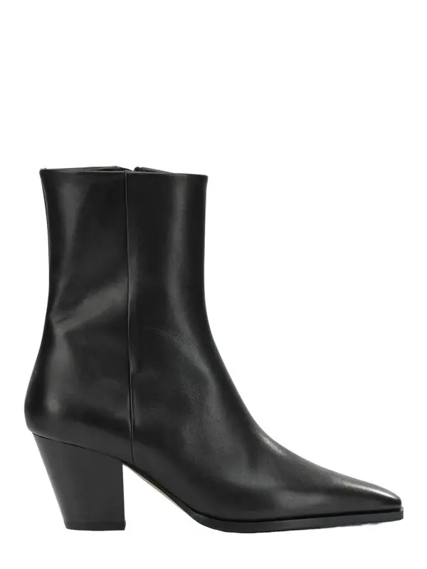AeydĒ Zippered Ankle Boots With Square Toe - Black