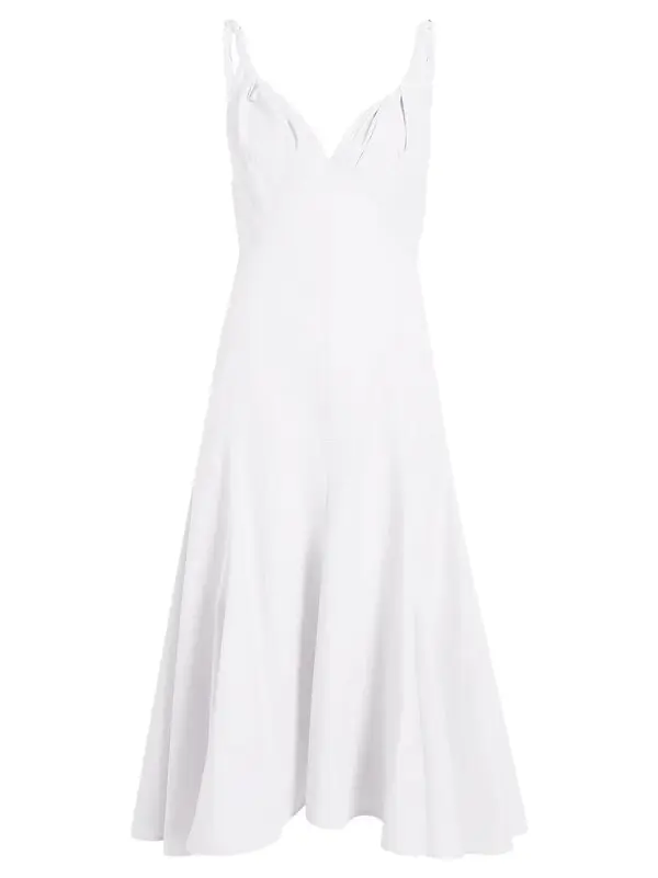 Proenza Schouler Leo" Twisted Strap Cotton Midi Dress - White