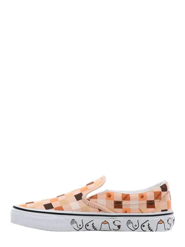 VANS Slip-on Breast Cancer Awareness Sneakers - Yellow/white