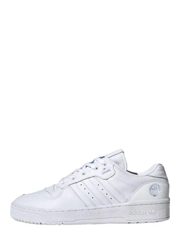 Adidas Rivalry Low "world Famous For Quality Stamp Blue Bird" Sneakers - Cloud White/bluebird
