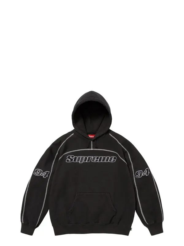 Supreme Fw25 Overlock Hooded Sweatshirt - Black