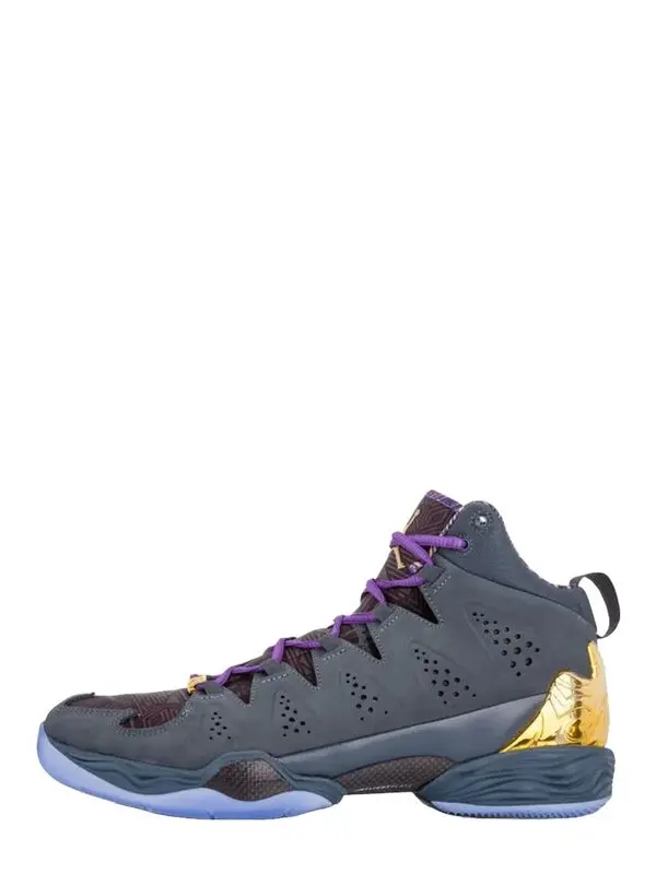 JORDAN Melo M10 Bhm High Top Sneakers - Dk Mgnt Gry/mtllc Gld-blck-crt