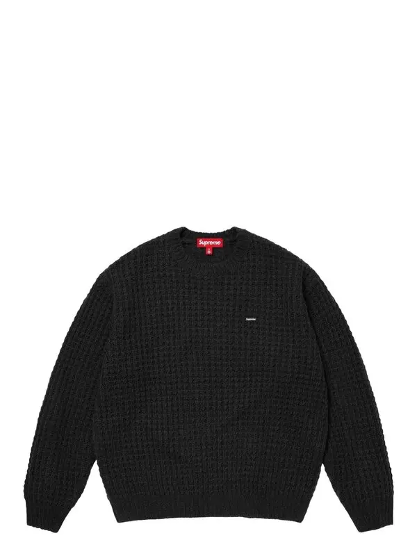 Supreme Small Box Waffle Knit Sweater - Black