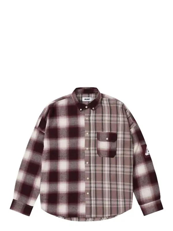 PALACE Ss26 Patchy Flannel Shirt - Red