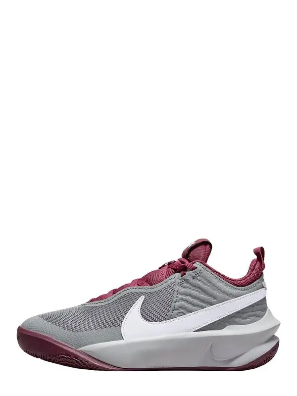 Nike Team Hustle D10 Athletic Sneakers - Grey/red