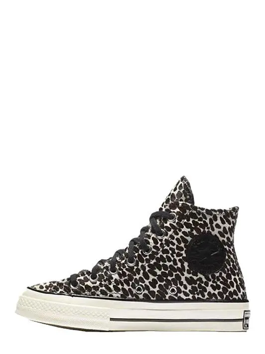 CONVERSE Chuck 70 Hi Leopard Print High Top Sneakers - Black
