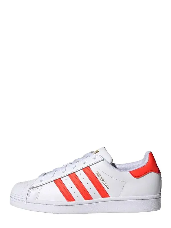 Adidas Superstar Low Top Sneakers - White/red