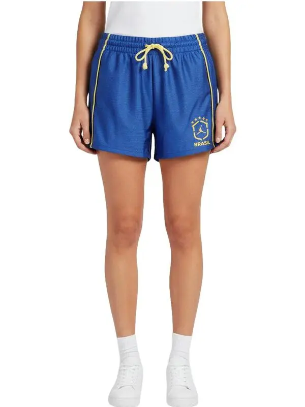 JORDAN Brooklyn Knit Brazil Shorts - Old Royal/yellow Pulse