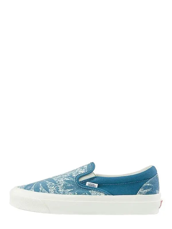 VANS Og Classic Slip-on Lx Palm Acid Wash Summer Leaf Navy - Blue