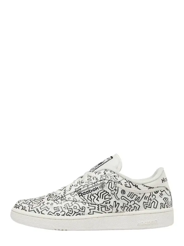 REEBOK Keith Haring X Club C 'dancing Figures Allover Print' Sneakers - White