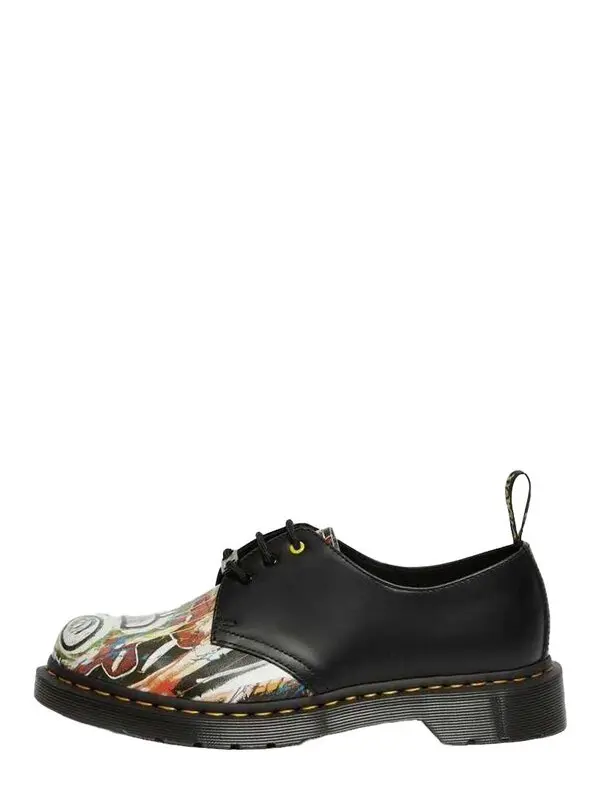 Dr. Martens Jean-michel Basquiat X 1461 Smooth 'dustheads Backhand' Oxford Shoes - Black