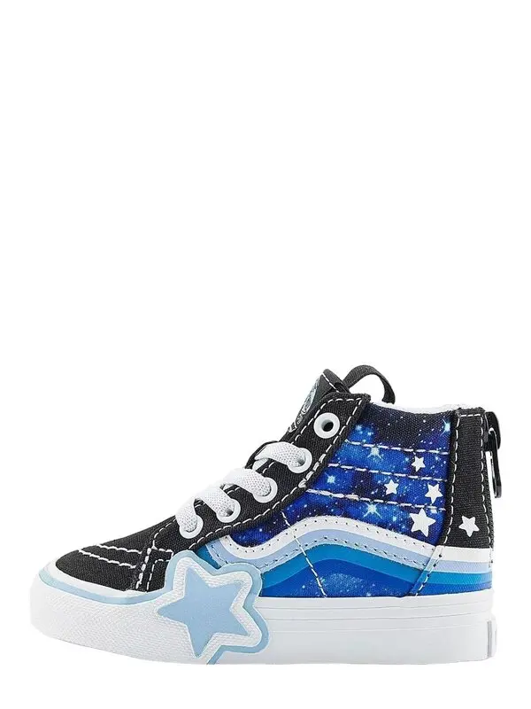 VANS Sk8-hi Zip Rainbow Star Sneakers - Glow Galaxy Black/blue