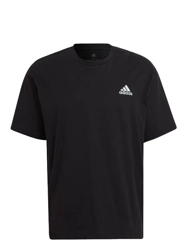 Adidas Sl T Solid Color Logo Casual Sports Short Sleeve Couple Style Black - Multi-color