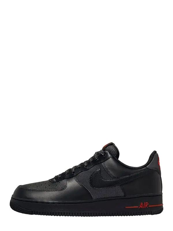 Nike Force 1 Low "reflective Black - Black/red