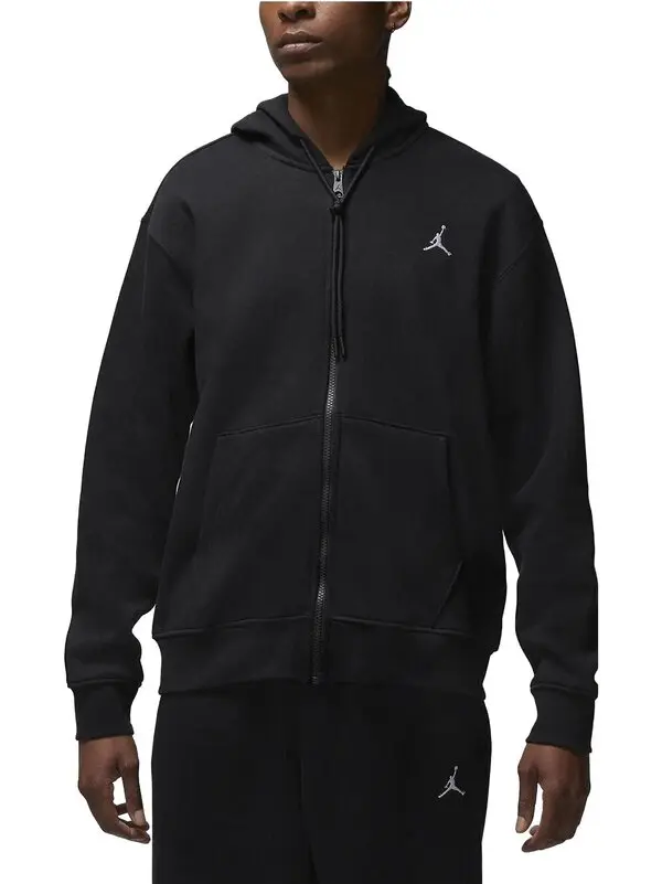 JORDAN Full-zip Fleece Hoodie - Black