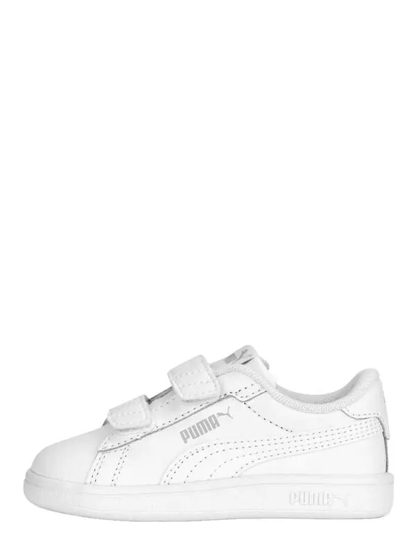 PUMA Smash 3.0 Leather Velcro Sneakers - White/cool Light Grey