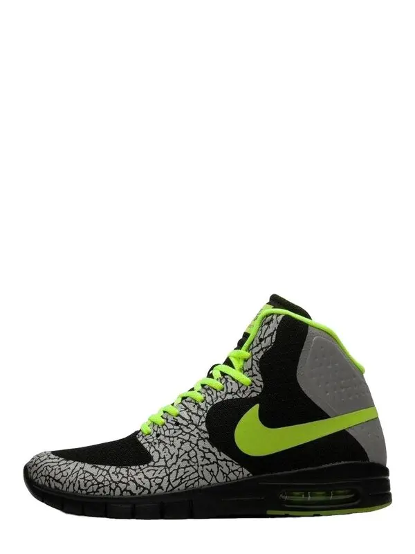 Nike Paul Rodriguez Hyperfuse Max P High Top Sneakers - Black/volt-metallic Silver