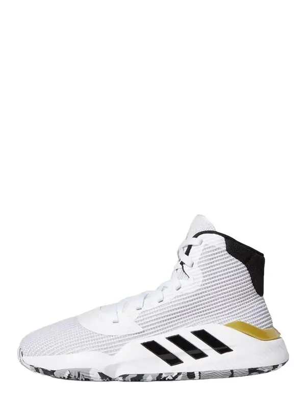 Adidas Pro Bounce 2019 High Top Basketball Sneakers - White/black/gold