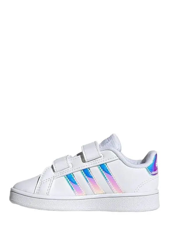 Adidas Grand Court Td White Iridescent Sneakers - White/blue