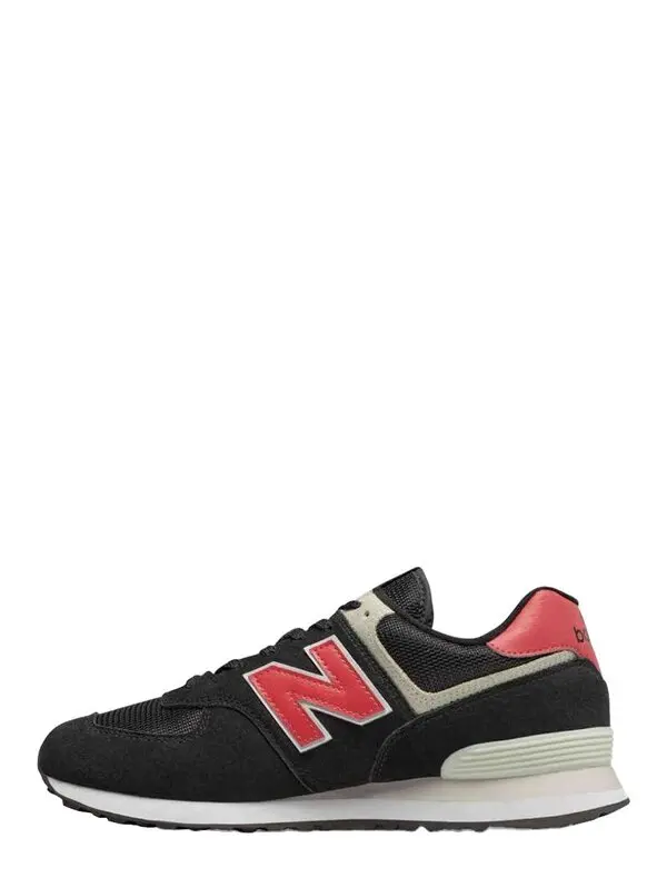 NEW BALANCE 574 Athletic Sneakers - Black/red/gray
