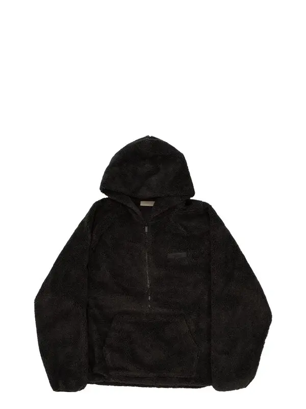 Fear Of God Fw23 Polar Fleece Half Zip Hoodie - Iron