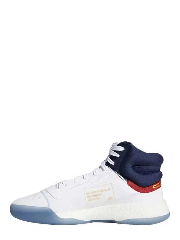 Adidas Marquee Boost 40th Anniversary High Top Sneakers - White/blue