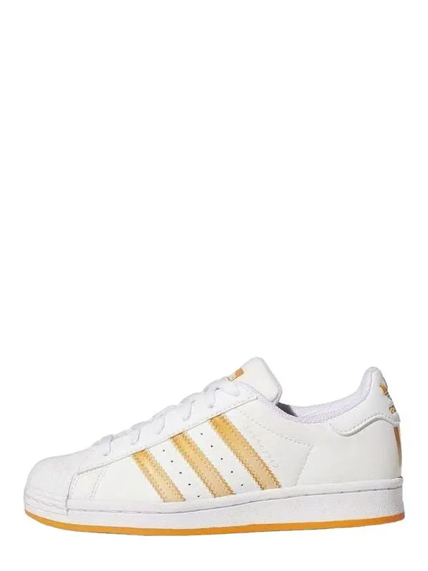 Adidas Superstar J "white Orange Rush" Sneakers - White/orange