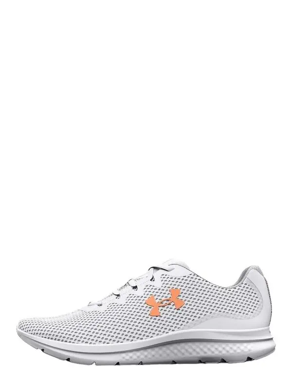 Under Armour Charged Impulse 3 Athletic Sneakers - White/orange Tropic