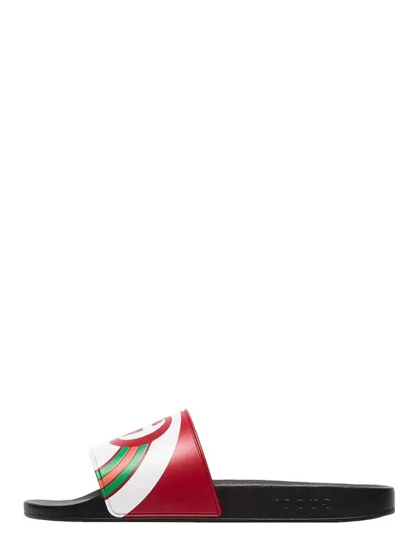 Gucci Logo Slide Sandals - Red