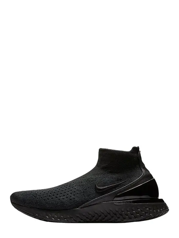 Nike Rise React Flyknit High Top Sneakers - Black