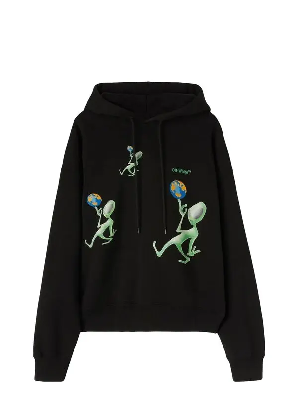 Off-White Alien Arrow Skate Hoodie - Black
