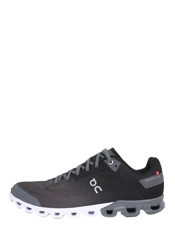On Cloudflow Athletic Lace-up Sneakers - Black/grey