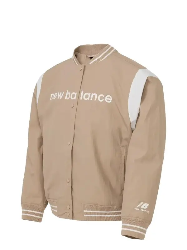 NEW BALANCE Sportswear Bomber Jacket - Tan/white