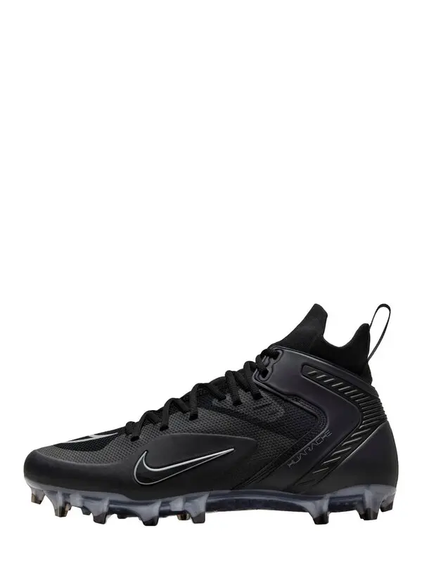 Nike Alpha Huarache Elite High Top Cleats - Black