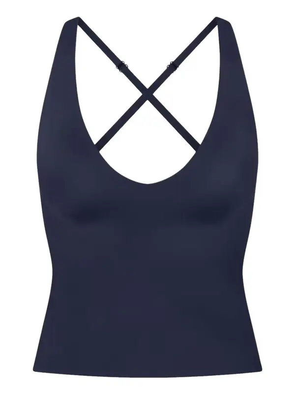 Nike X Skims Shine V-neck Tank Top - Navy