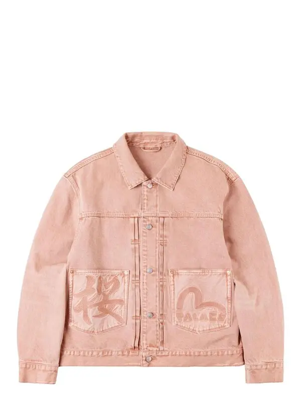 PALACE X Evisu Type 2 Denim Jacket - Pink Wash