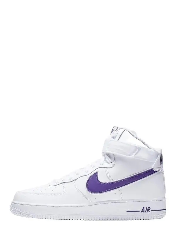 Nike Force 1 High '07 Court Purple Sneakers - White/white-court Purple