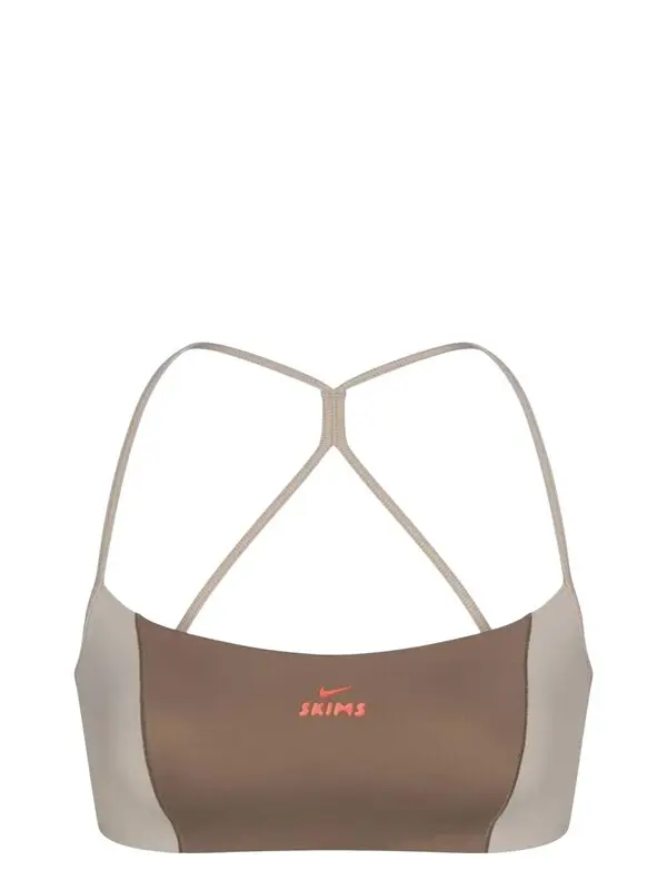 Nike X Skims Shine Micro-scoop Bra - Truffle/stone
