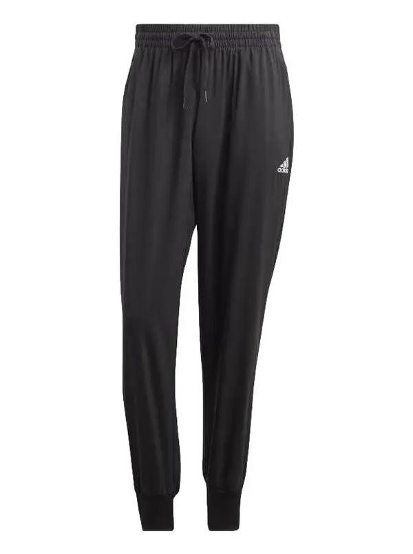 Adidas Aeroready Essentials Stanford Tapered Cuff Embroidered Small Logo Pants - Black