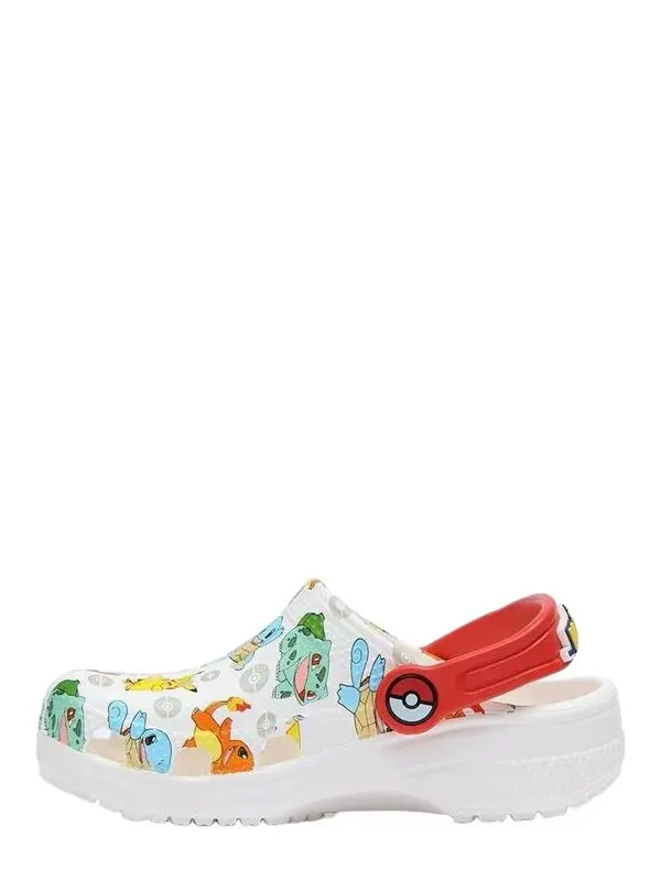 CROCS Classic Clogs With Pokemon Graphic - White/red/multi