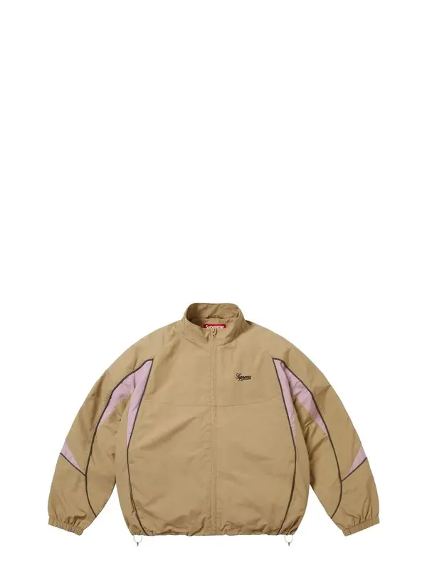 Supreme Fw25 Contrast Piping Track Jacket - Tan