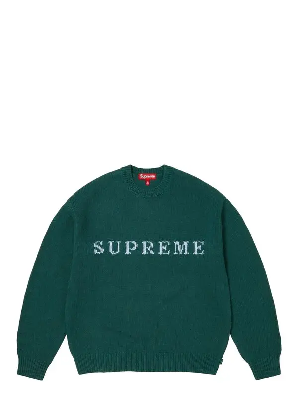 Supreme Contrast Logo Sweater - Pine