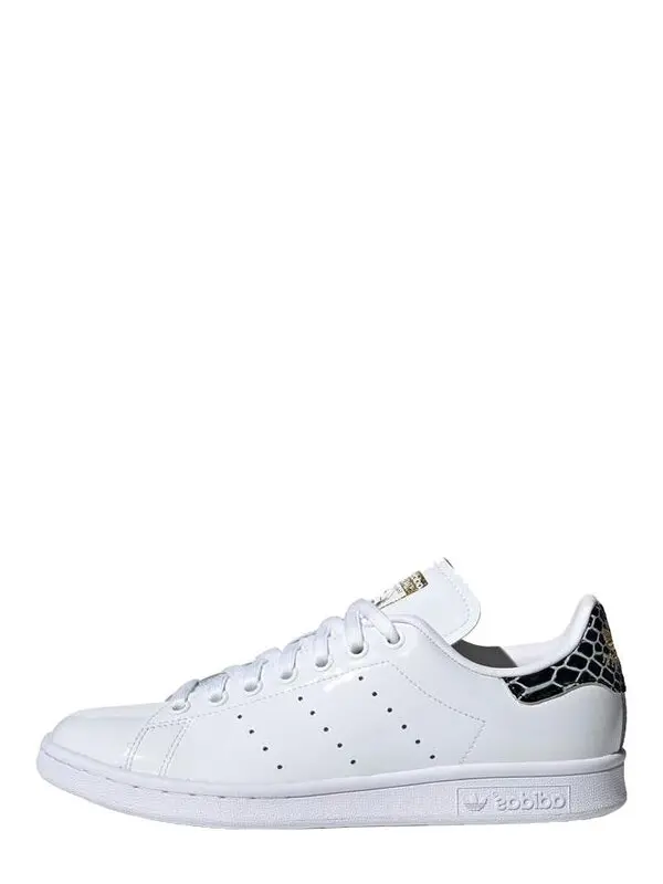 Adidas Stan Smith Sneakers With Snakeskin Detailing - White