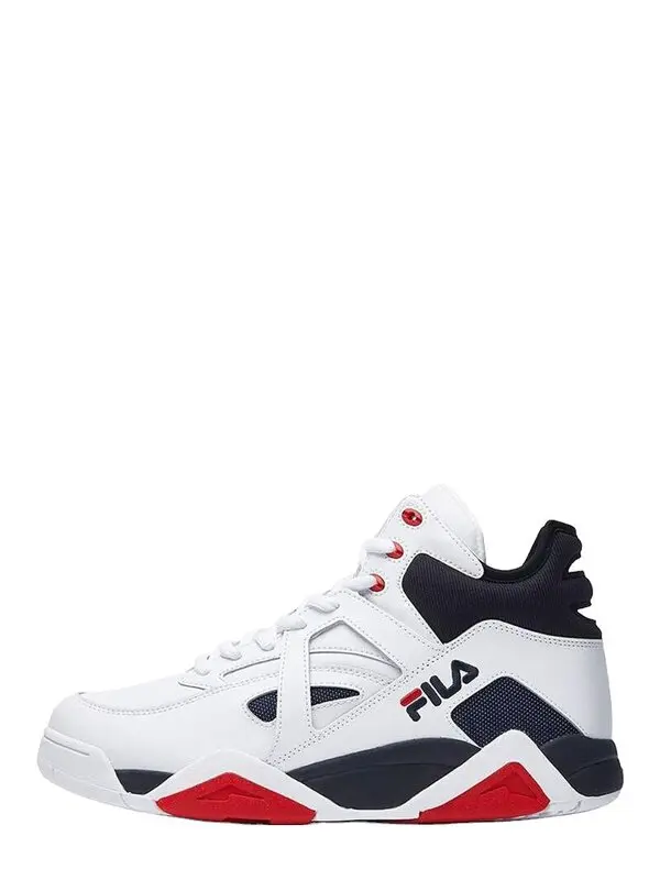 FILA The Cage Basketball Shoes - White/navy/red