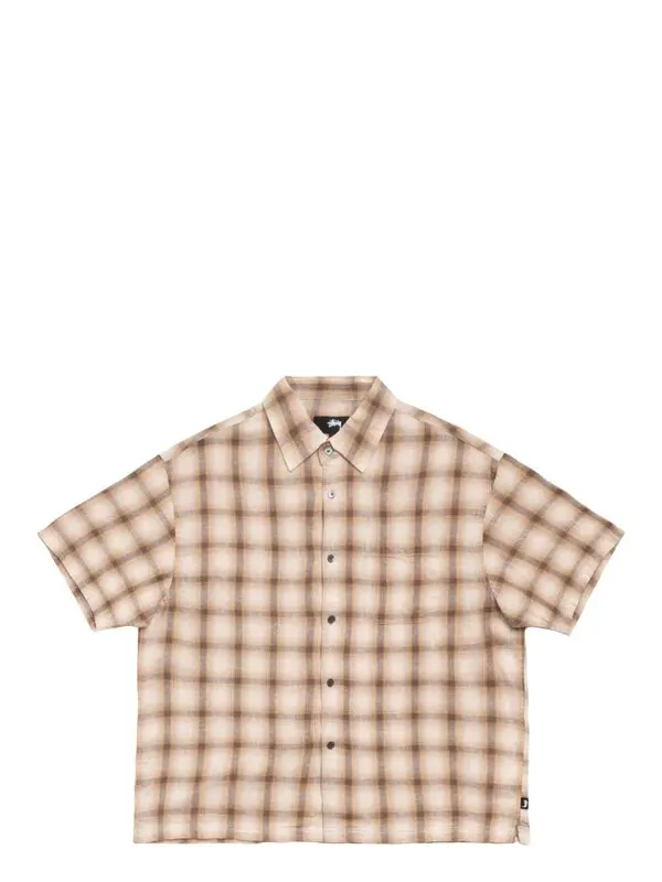 StÜssy Liam Ss Plaid Shirt - Sand
