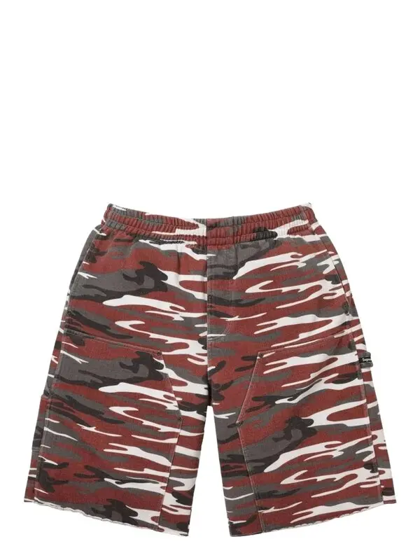 Supreme Ss26 Double Knee Painter Sweatshort - Red Camo