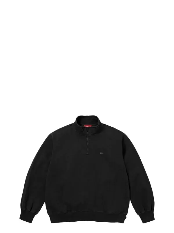 Supreme Small Box Half Zip Pullover - Black