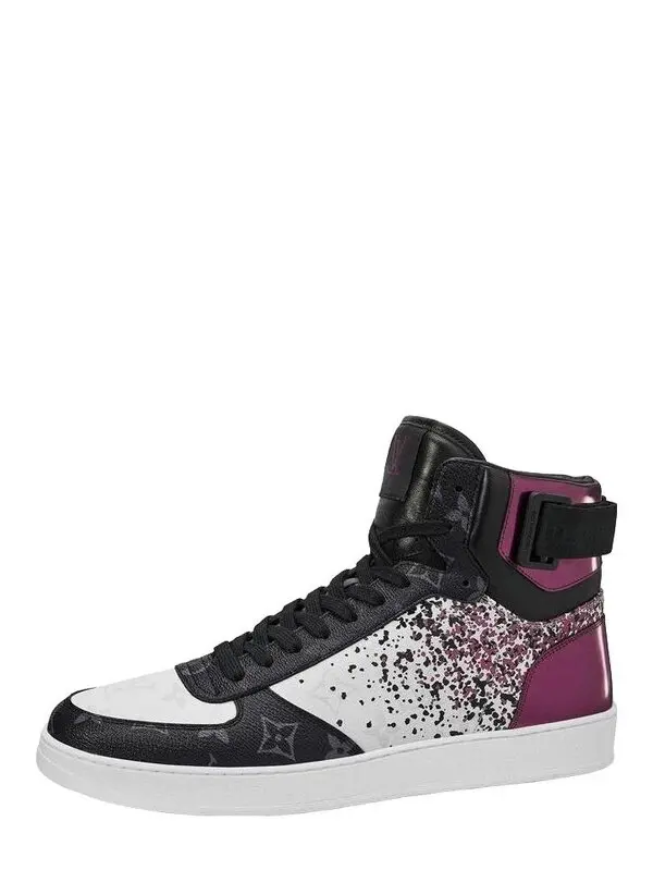 LOUIS VUITTON Rivoli Ankle Sneakers - White/purple/black