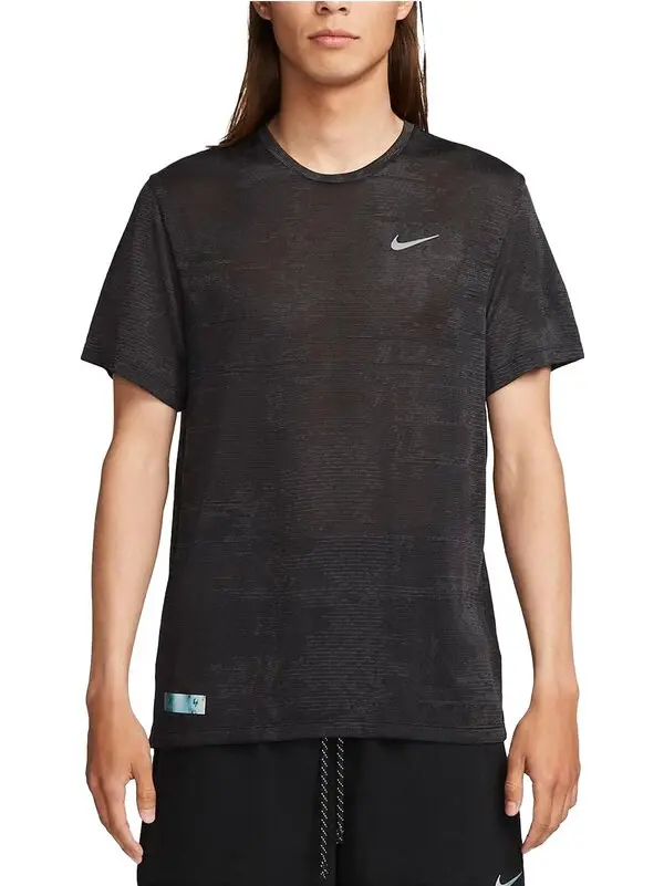 Nike Dri-fit Adv Run Division Techknit Short-sleeve Running Top - Black